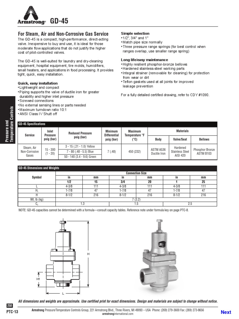 Series GD45 | PDF | Valve | Mechanical Engineering