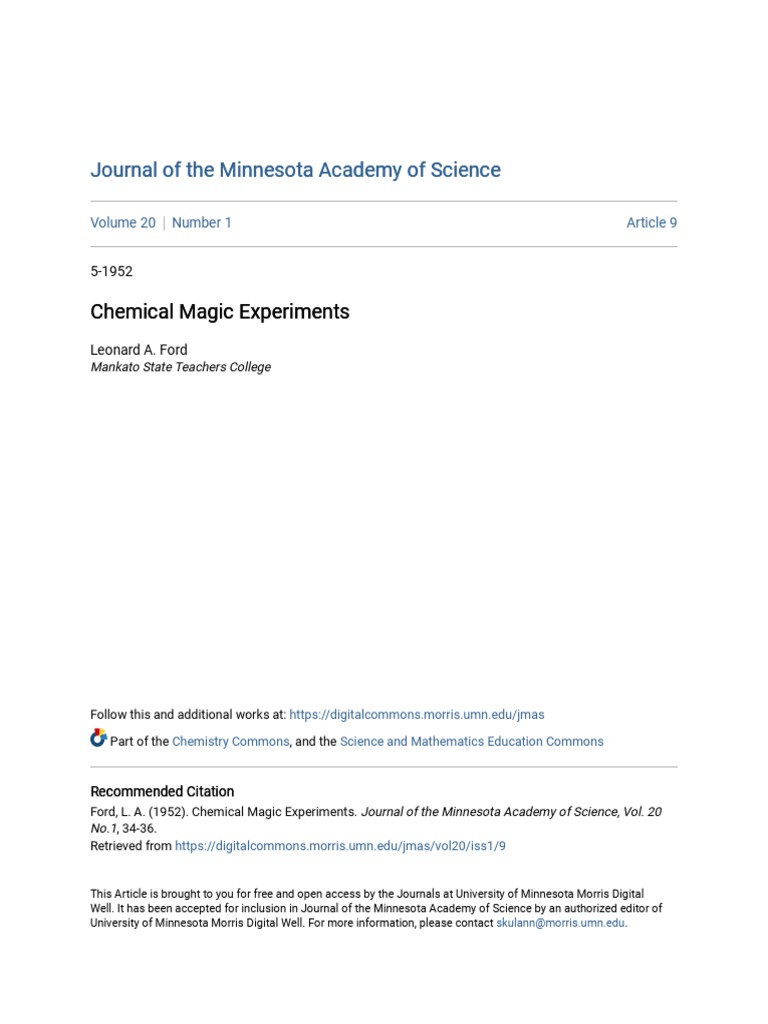 Chemical Magic Experiments | PDF | Ethanol | Water