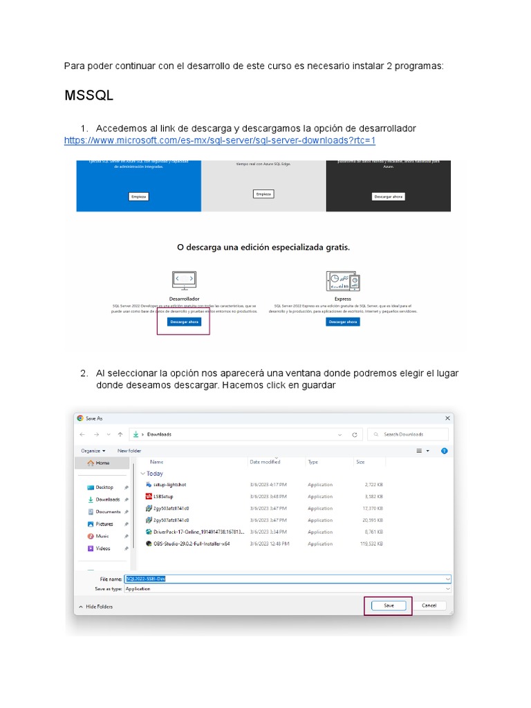 A. Instalar Base de Datos y Gestor | PDF