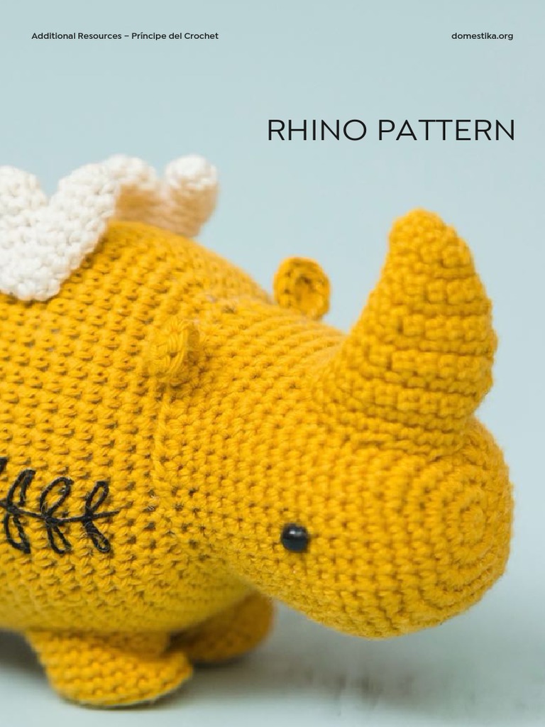 U3-01 - Rhino Pattern - EN | PDF | Crochet | Yarn