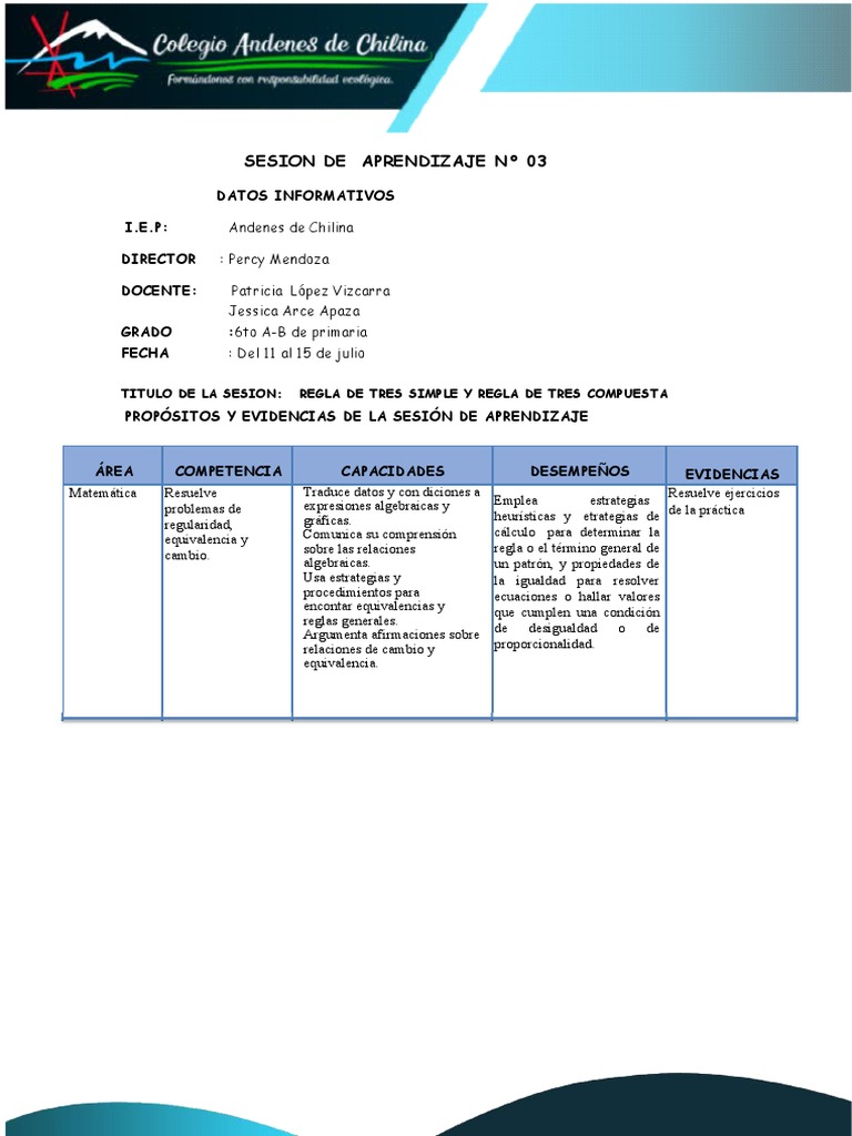 Sesion 03 Matematica 4ta Unidad | PDF | Matemáticas