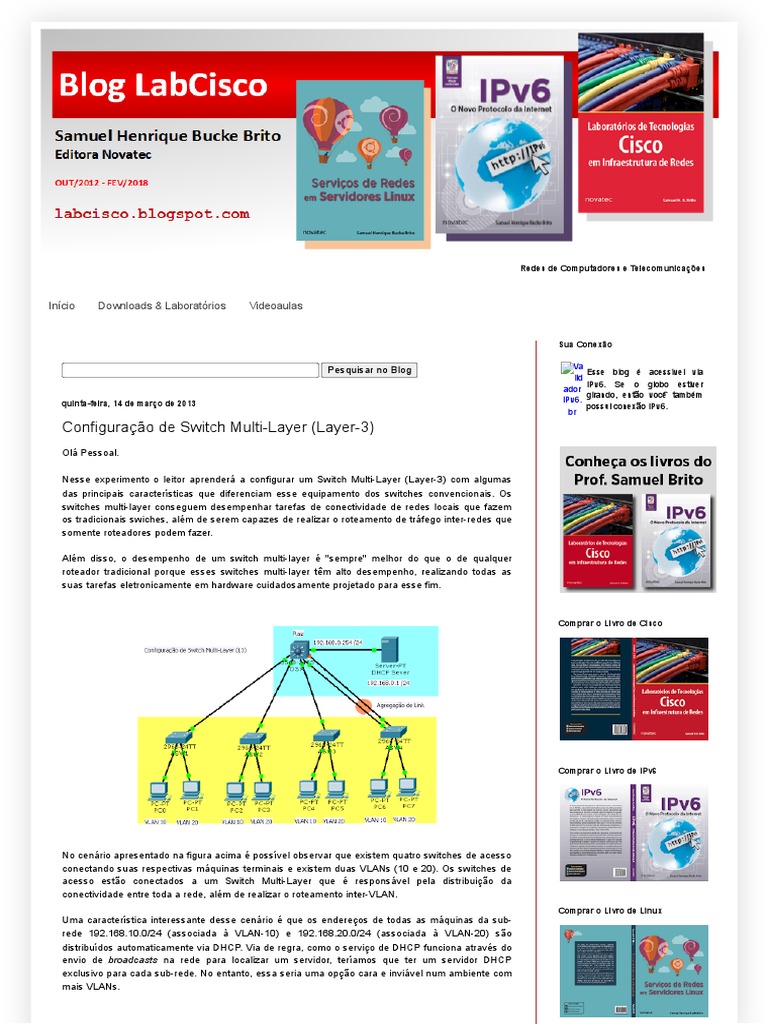 Blog Labcisco Configuração De Switch Multi Layer Layer 3 Pdf
