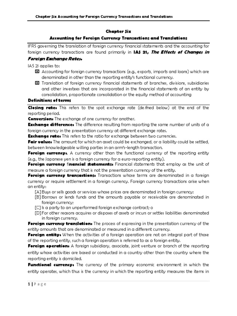 Chapter 6 Foreign Currency Transactions | PDF | Exchange Rate | Currency