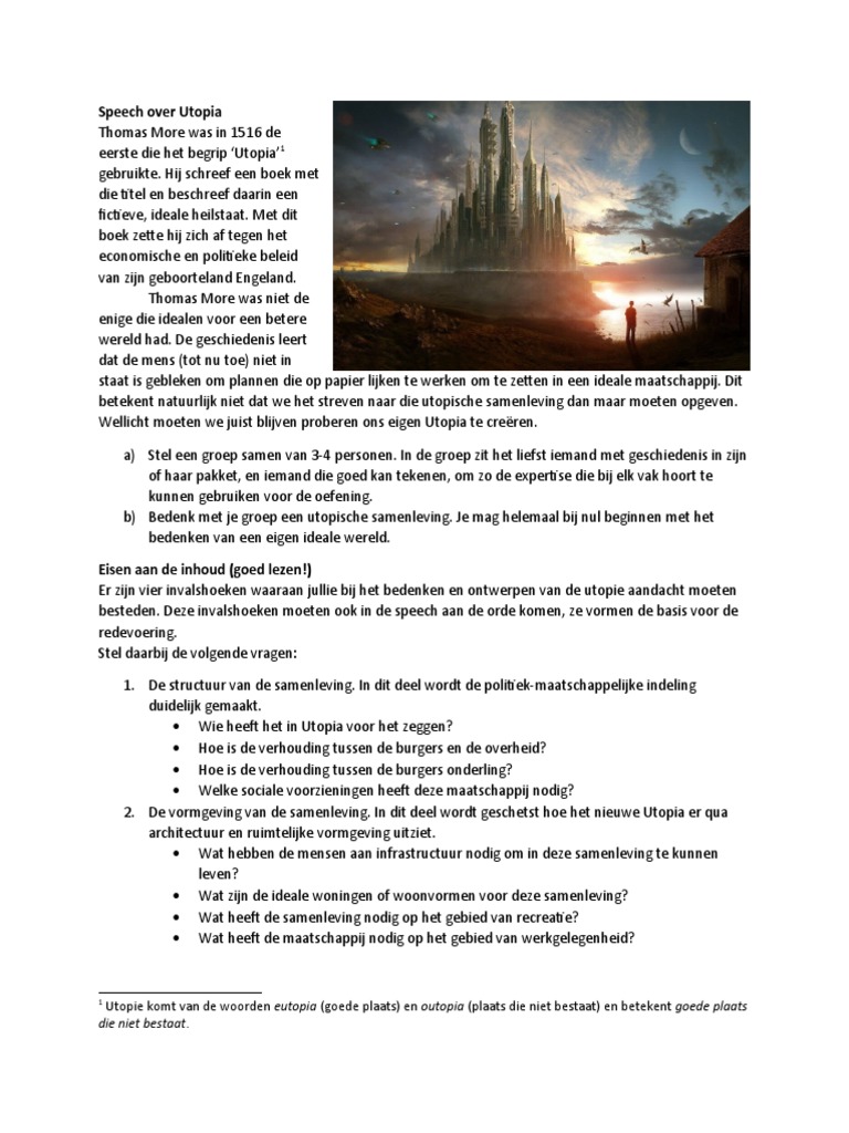 Opdracht Utopia | PDF