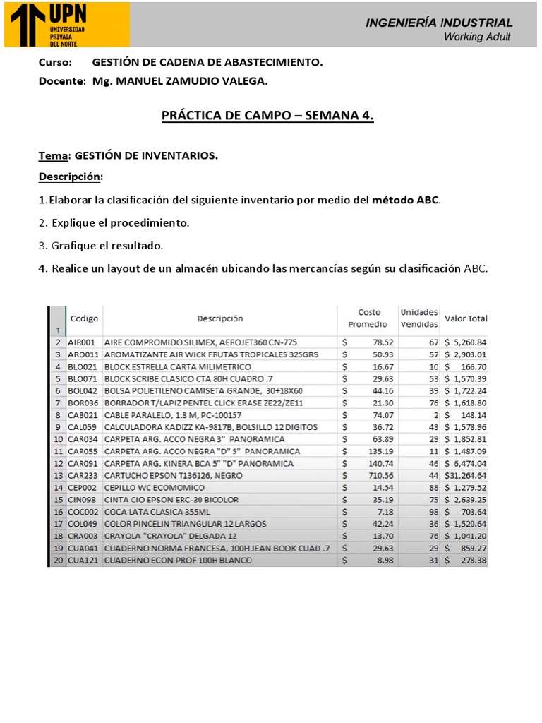 Práctica de Campo SEM 4 | PDF