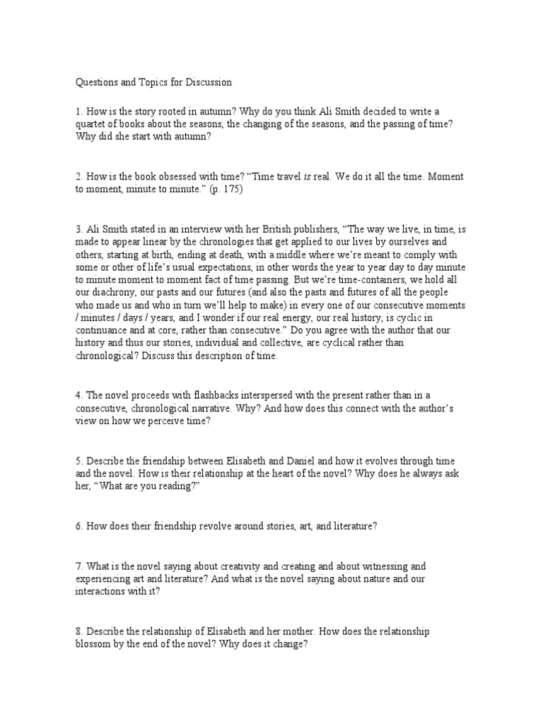 Guide To Analyse Autumn | PDF | Time