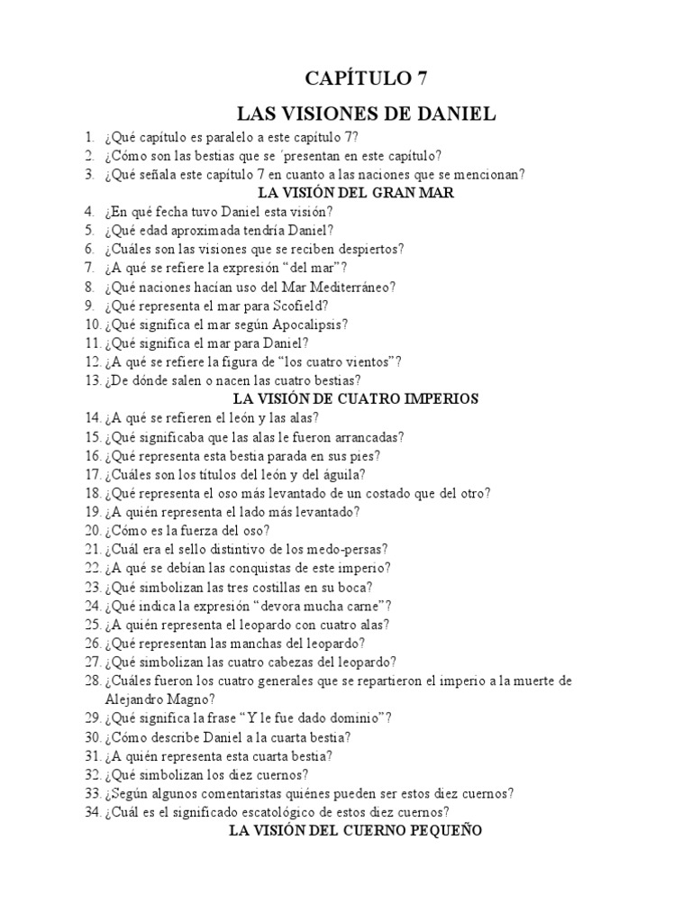 Cuestionario de Daniel | PDF