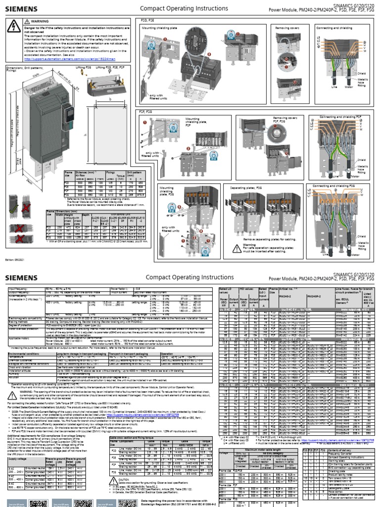 PM240P 2 FSD FSG 0521 | PDF | Hertz | Power Supply