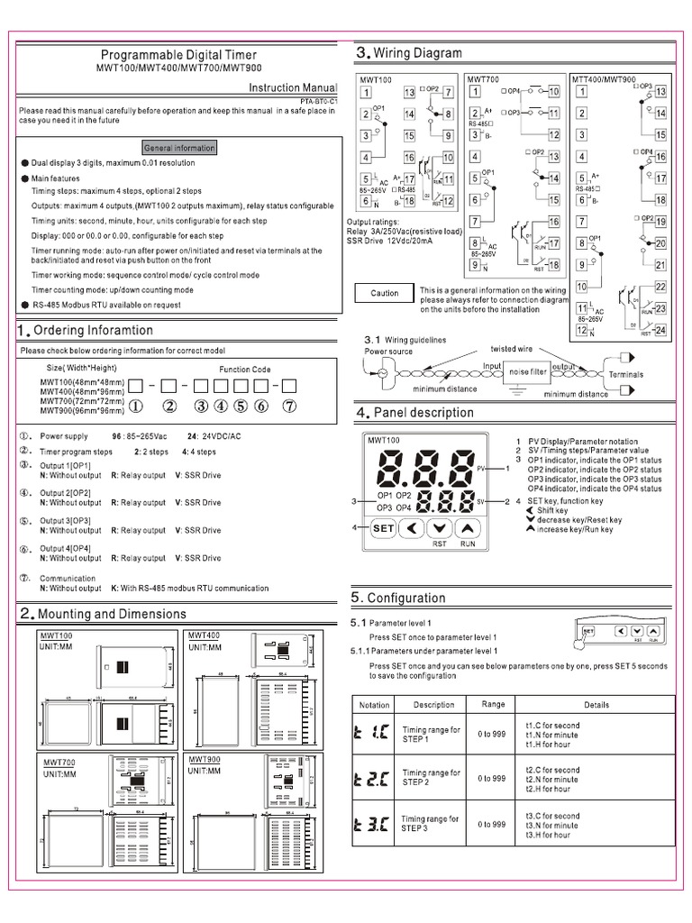 Maxwell-User Manual (MWT Timer) 2 | PDF