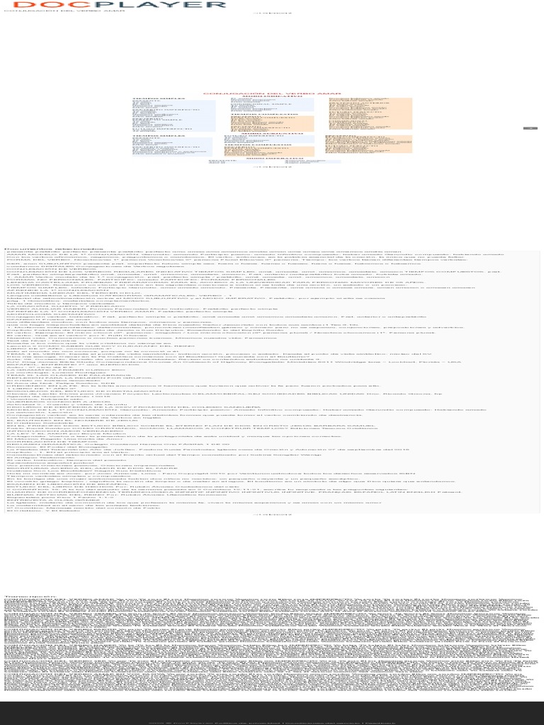 Conjugación Del Verbo Amar - PDF | PDF | Verbo | Conjugación gramatical