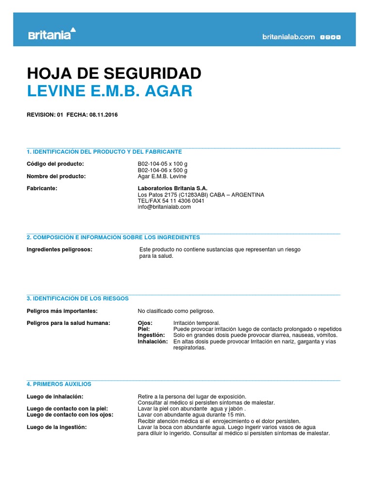 HDSM Agar Levine | PDF | Toxicidad | Agua