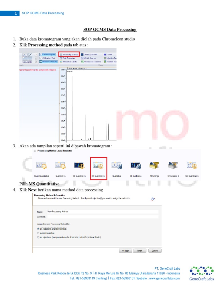 SOP GCMS Data Processing | PDF