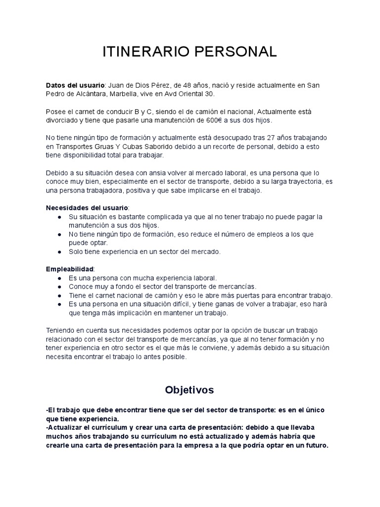 Itinerario Personal | PDF | Plan de estudios