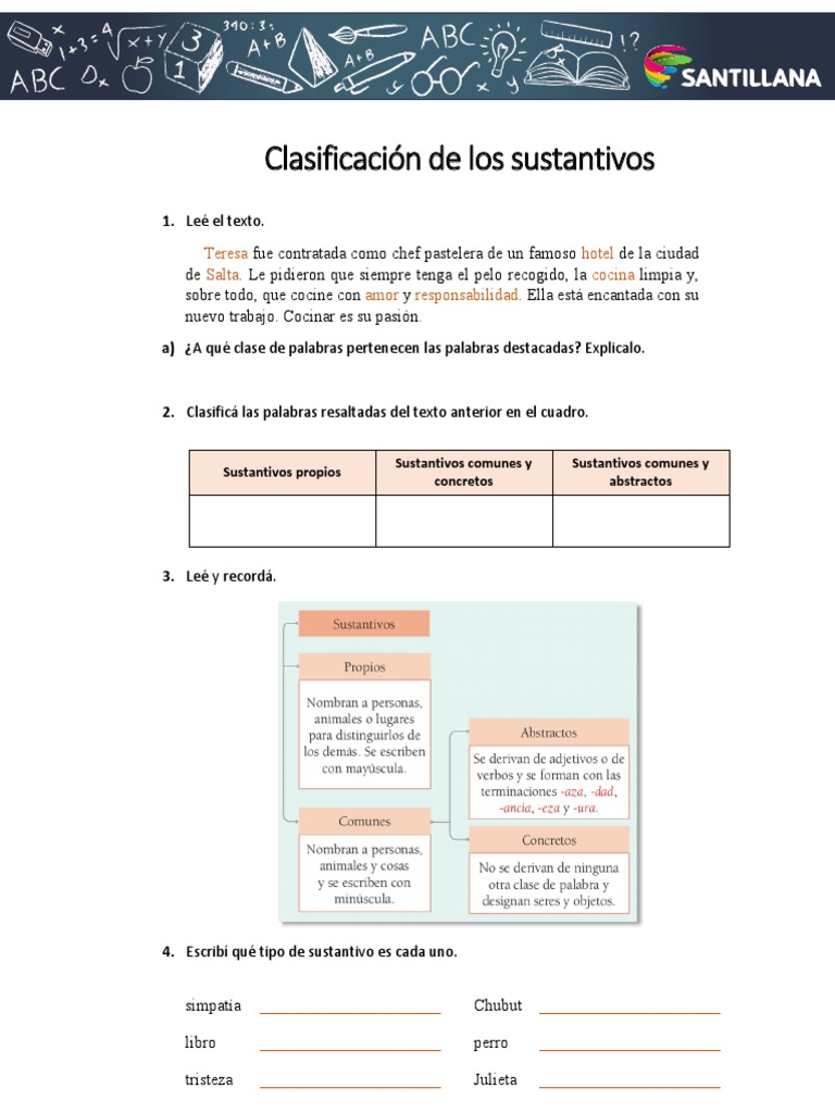 L4 - Clasificación Sustantivos | PDF