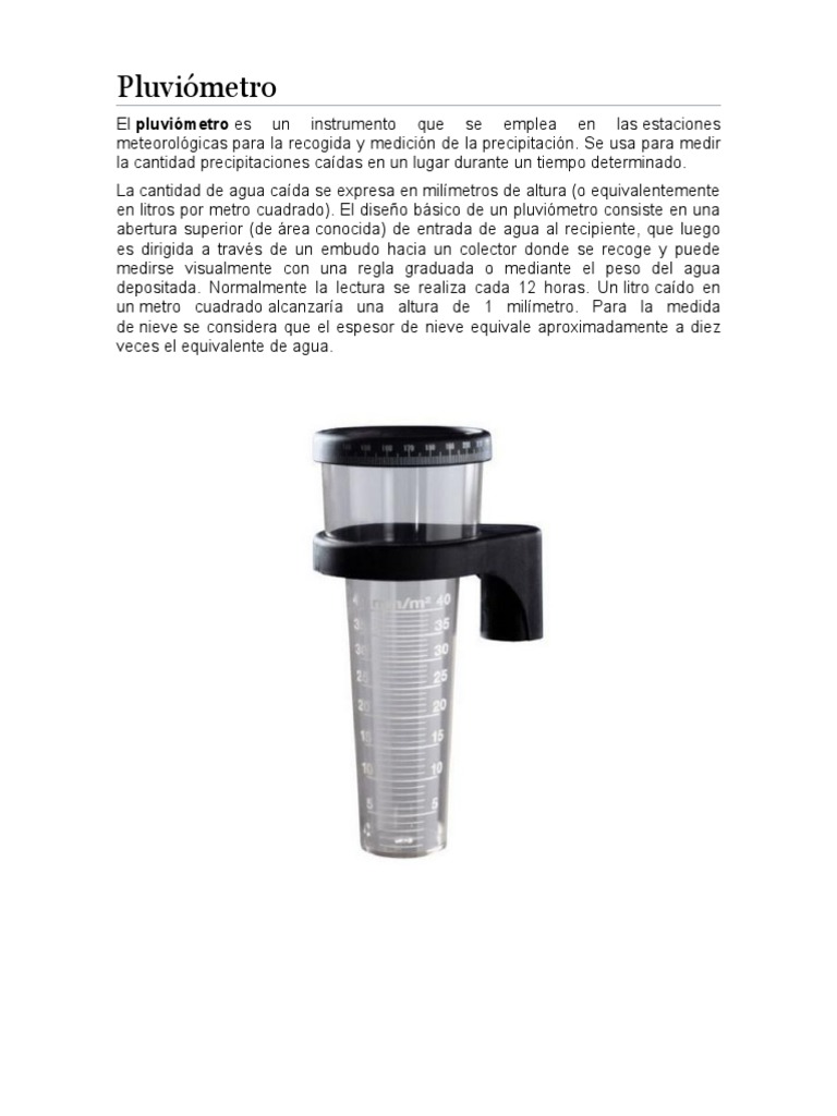 Pluviómetro | PDF | Suelo | Agua