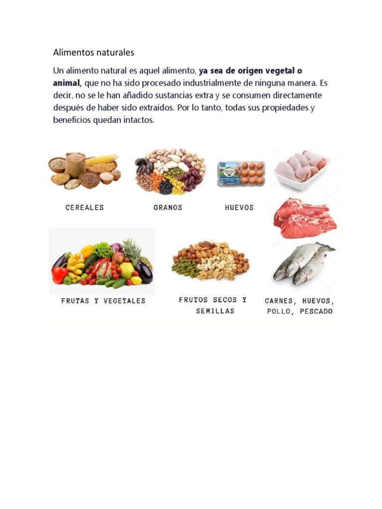 Alimentos Naturales | PDF