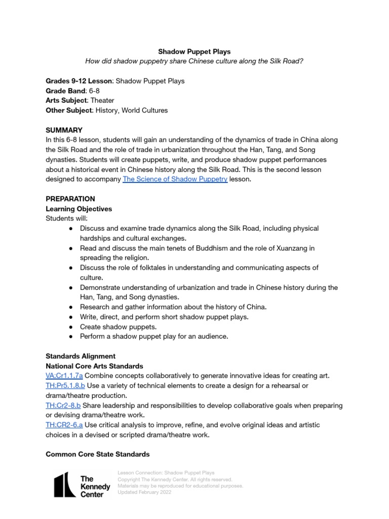 Shadow Puppet Plays | PDF | Silk Road | Puppetry