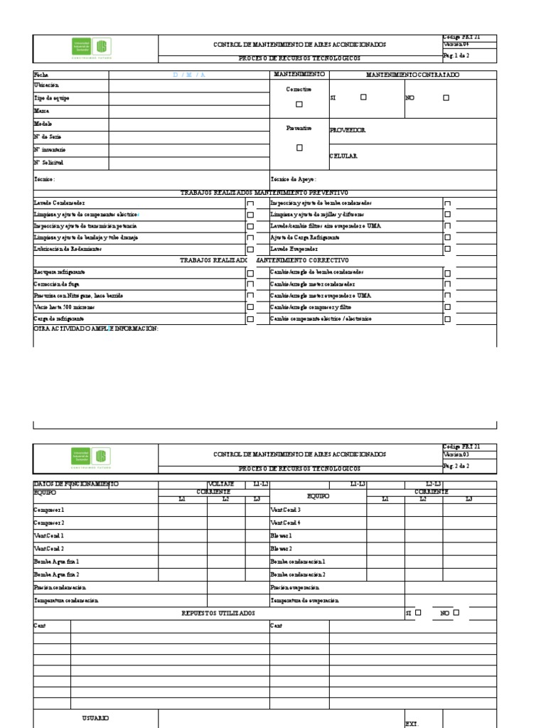 Formato de Chech List 1 | PDF