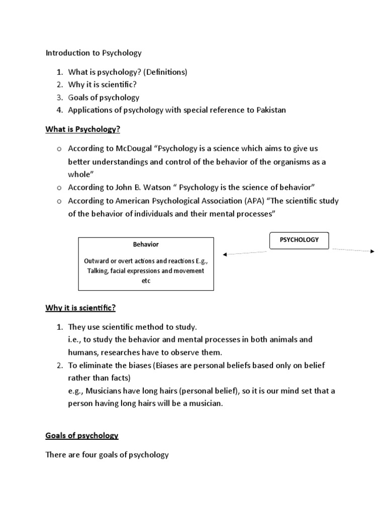 Introduction To Psychology-Lecture 1 | PDF | Psychology | Psychologist
