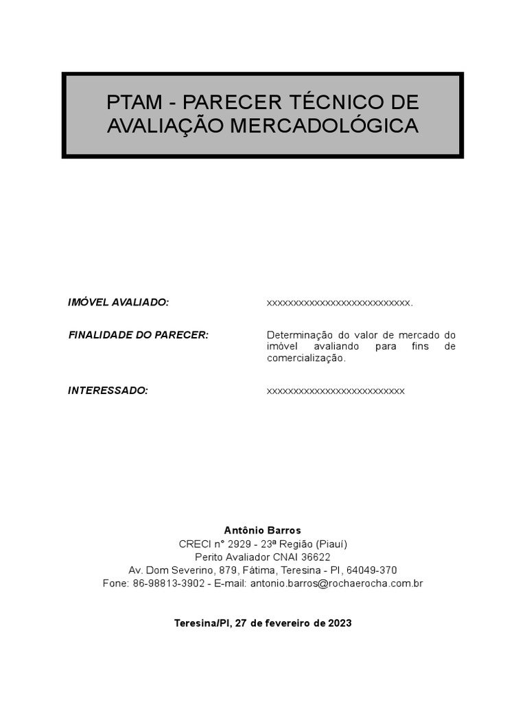 PTAM - modelo | PDF | Mercado (economia)
