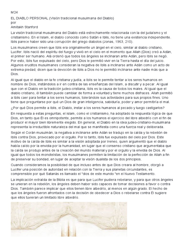 M24 El Diablo Personal - Visión Tradicional Musulmana Del Diablo | PDF | Satán | Diablo