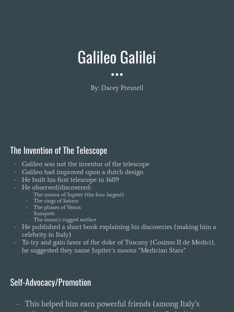 Galileo Galilei | PDF