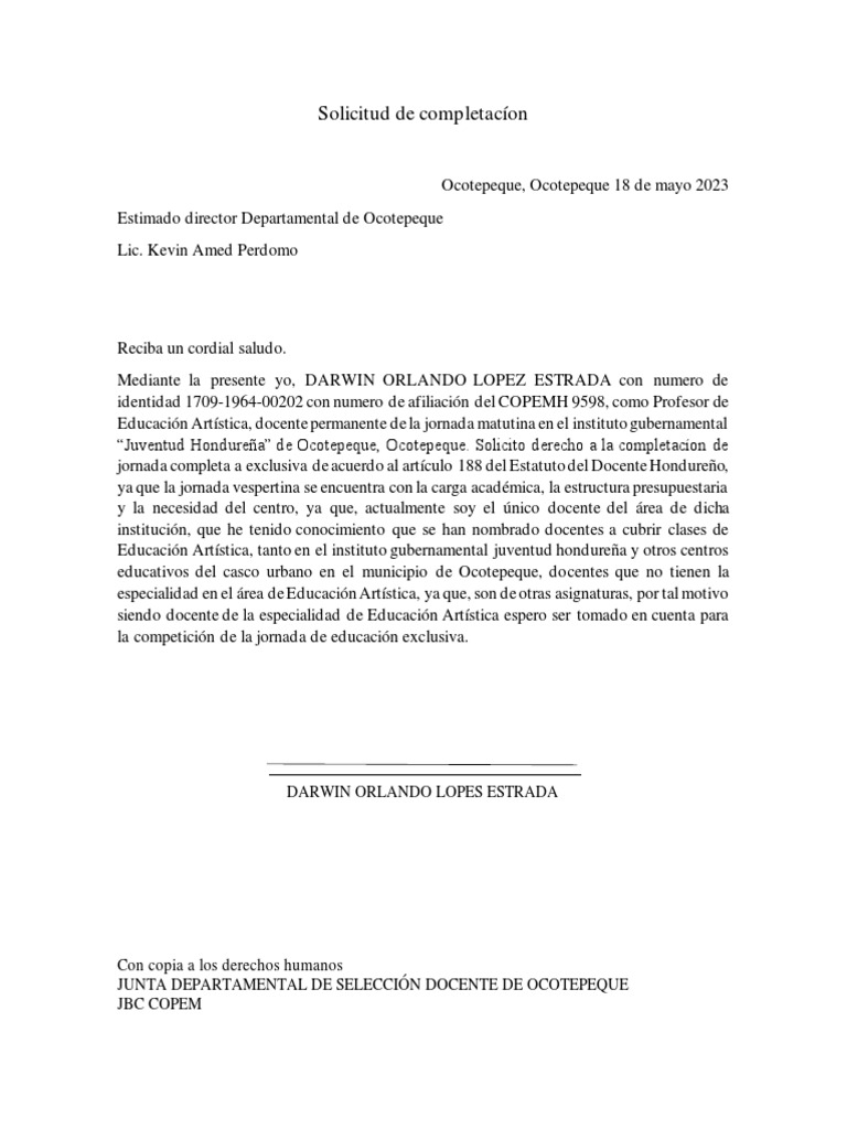 Solicitud de Completacion Final | PDF | Maestros | Enseñando