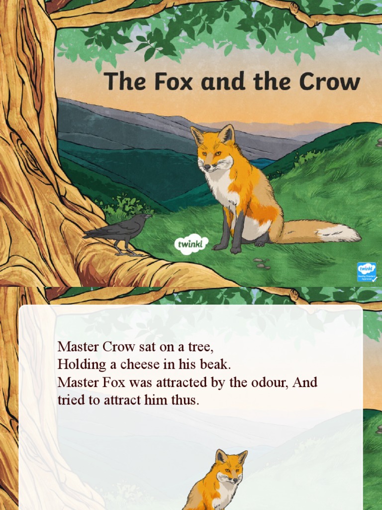 t2 T 1502 Aesops Fables The Crow and The Fox Powerpoint Ver 1 | PDF