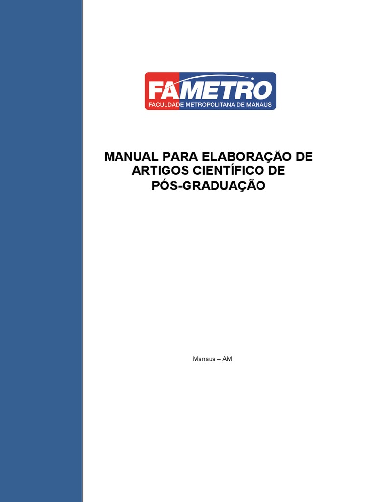 Manual_para_Elaborao_de_Artigos_Científicos_de_Pós-Graduação_FAMETRO | PDF