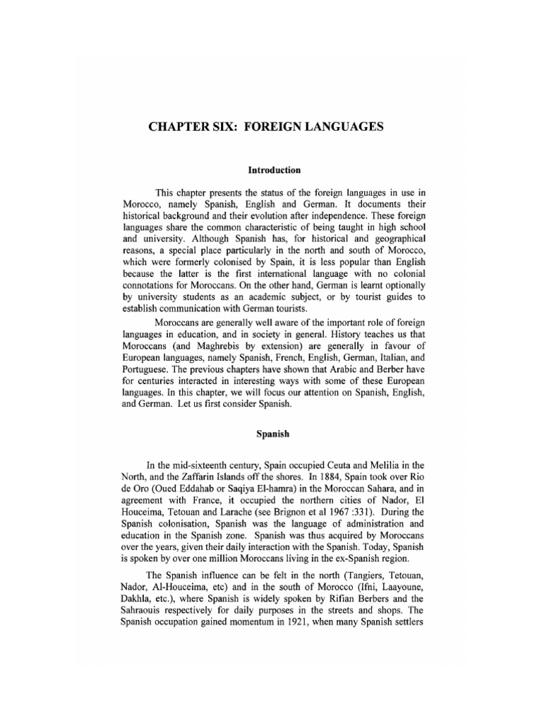 Multilingualism Cultural Identity And Ed Pdf Morocco Spanish Language