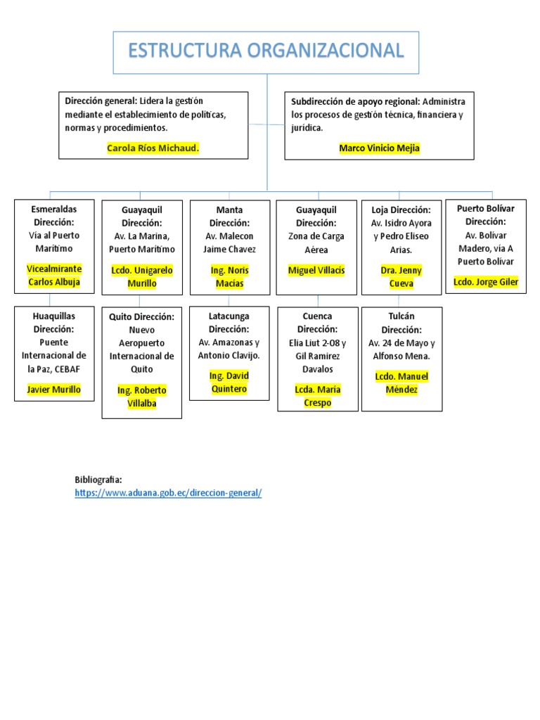 Estructura Organizacional Senae | PDF