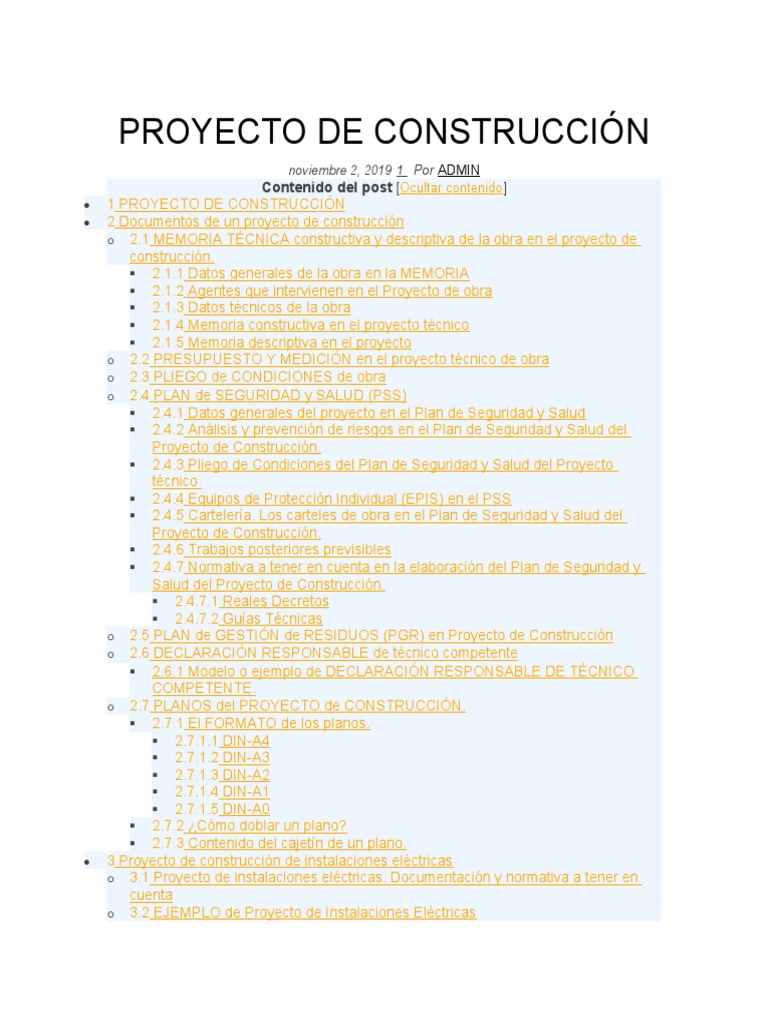 Partes de Un Proyecto de Construcción | PDF | Presupuesto | Valores