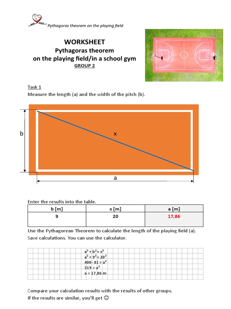 Pythagoras Theorem On A Playing Field/ in A School Gym | PDF