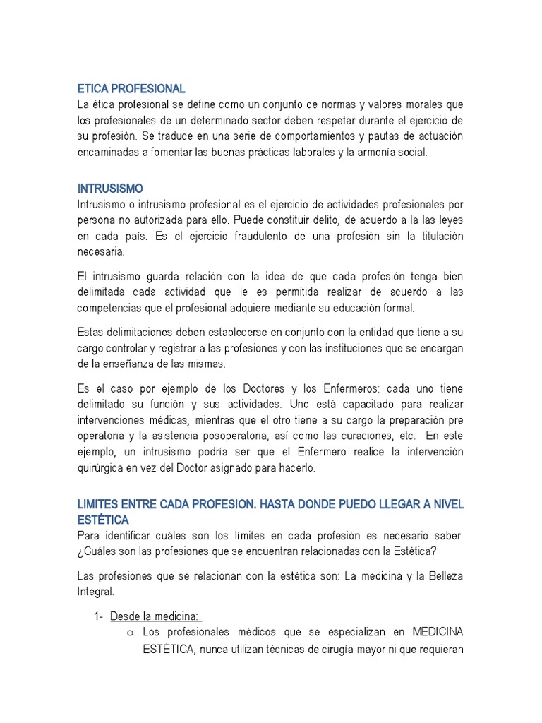 ETICA PROFESIONAL - Carolina | PDF | Cirugía | Quemar