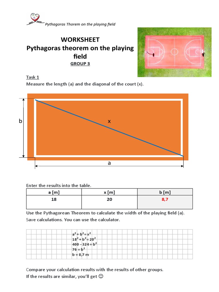 Pythagoras Theorem On A Playing Field/ in A School Gym | PDF
