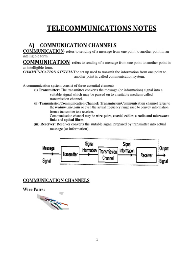 Telecommunications Notes Pdf Radio Frequency Modulation