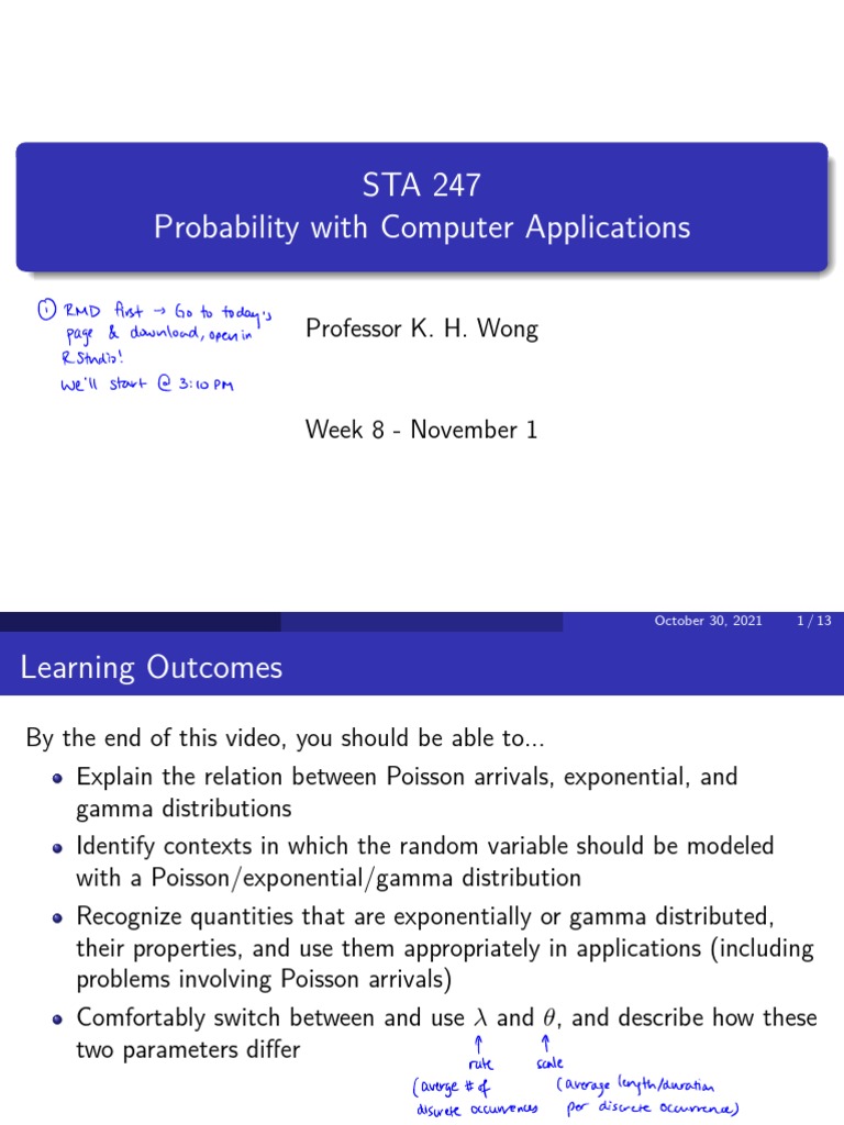 Gamma Distribution in Probability | PDF | Probability Distribution ...