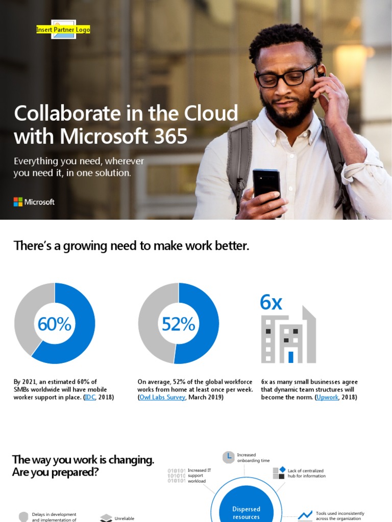 Pitch Deck Collaborate in The Cloud With Microsoft 365 | PDF ...