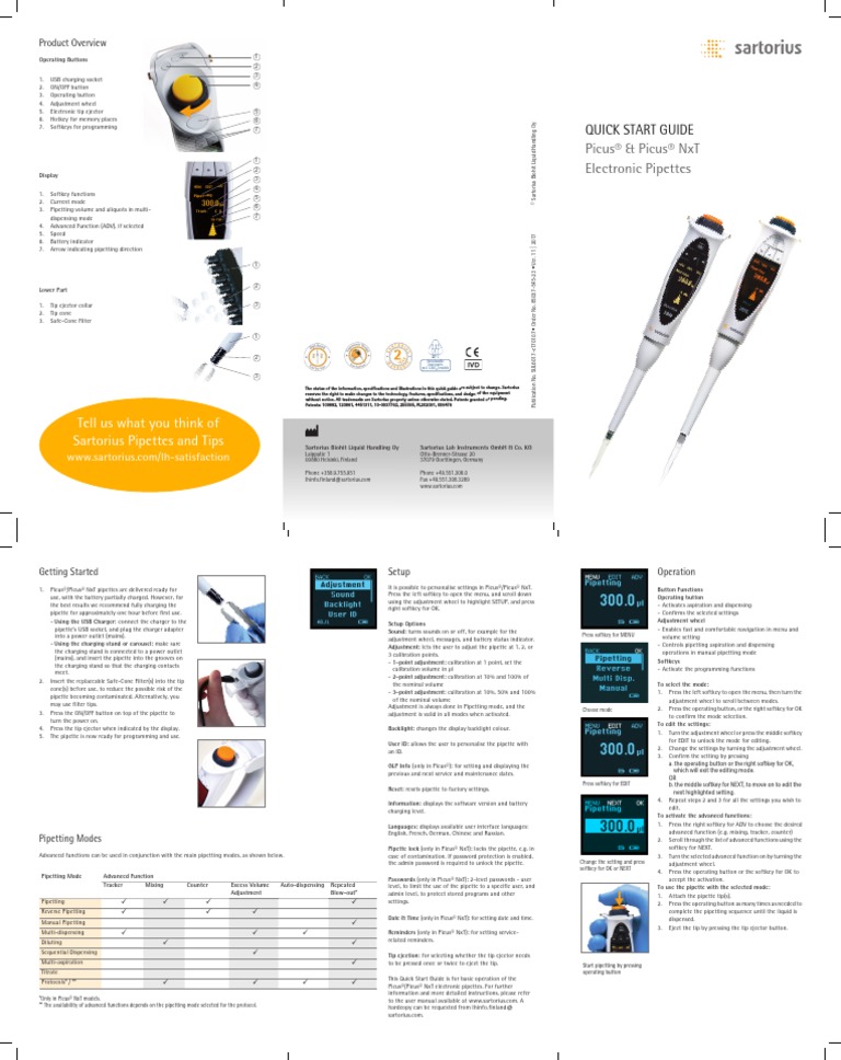 Guia de Inicio Rapido Picus-y-Picus-NxT-Pipetas-electrónicas | PDF ...