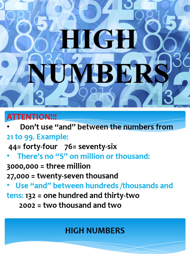 2A - File 9C - High Numbers | PDF