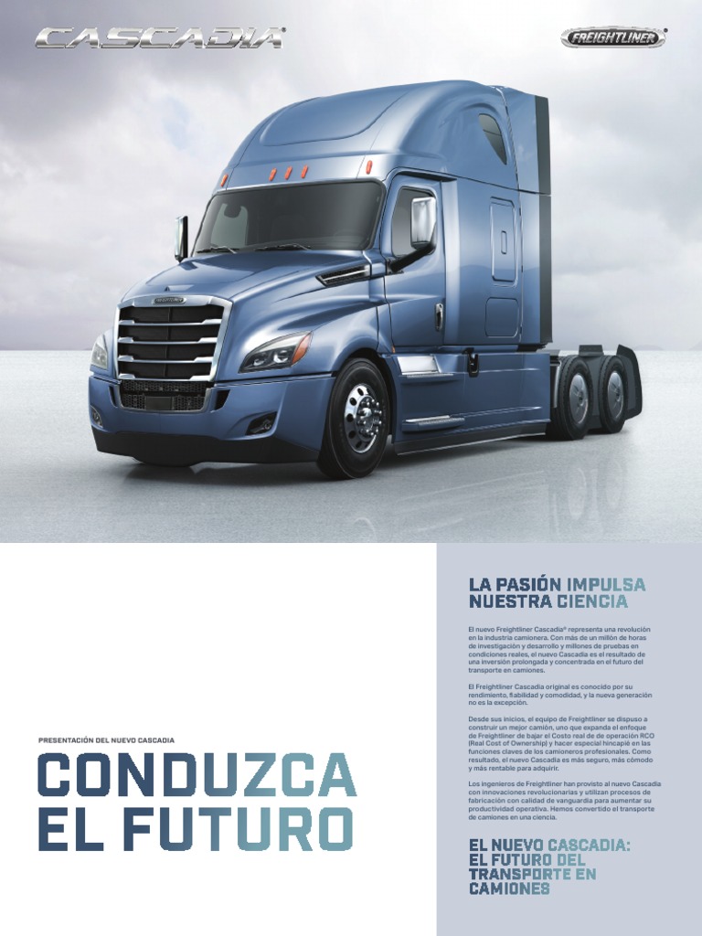 3361 New Cascadia Overview Brochure 2018-09-21 1 | PDF | Camión | Eje
