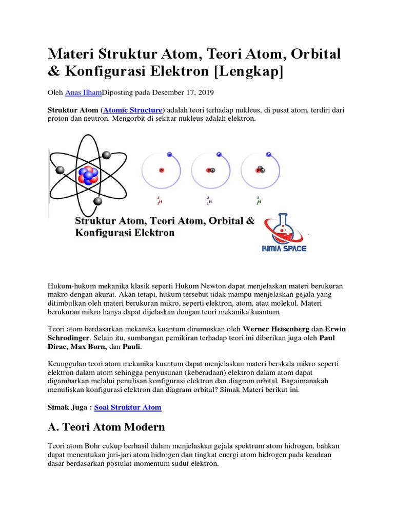 Materi Struktur Atom | PDF