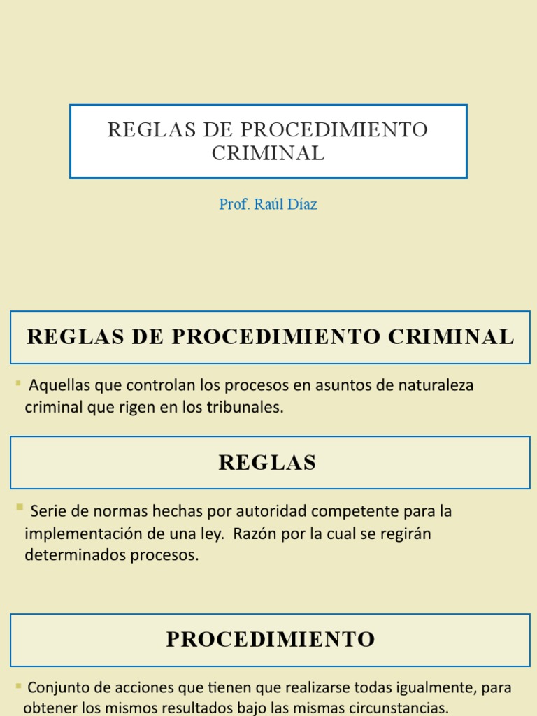 Reglas de Procedimiento Criminal en PR | PDF | Judicaturas | Sentencia ...