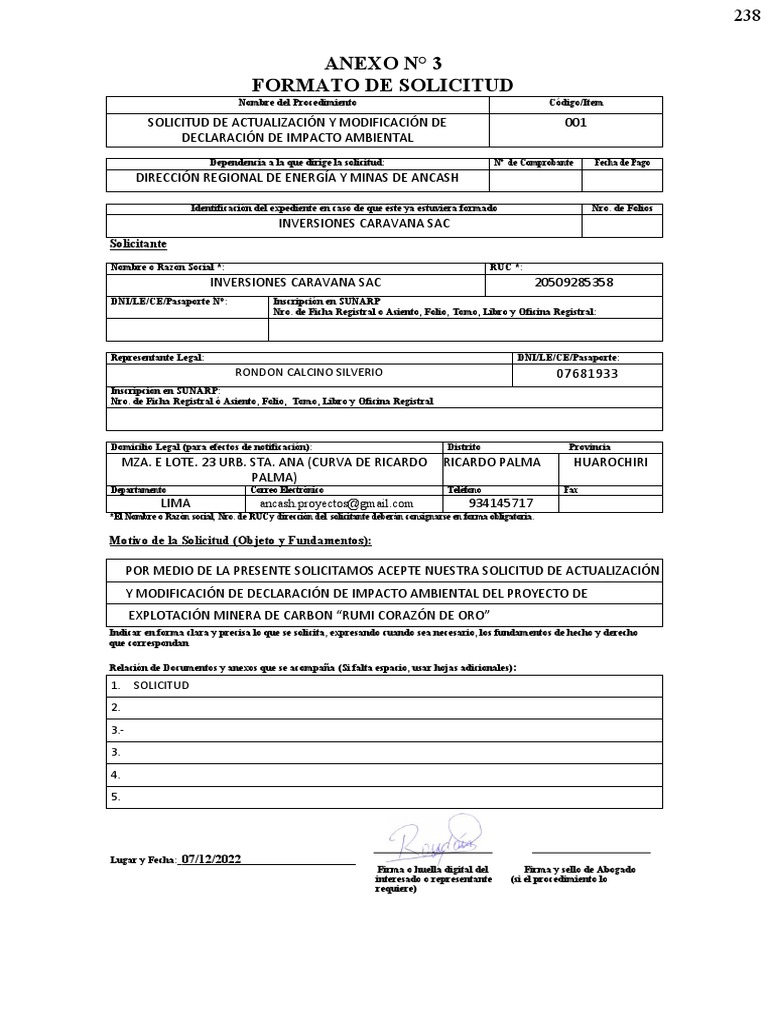 Anexo 3 - Formato de Solicitud | PDF Anexo 3 - Formato de Solicitud | PDF