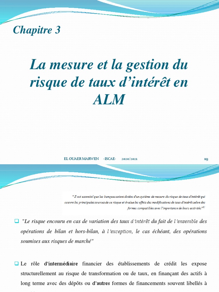 Chapitre 3 Alm Iscae 2020 2021 | PDF | Actualisation | Banques