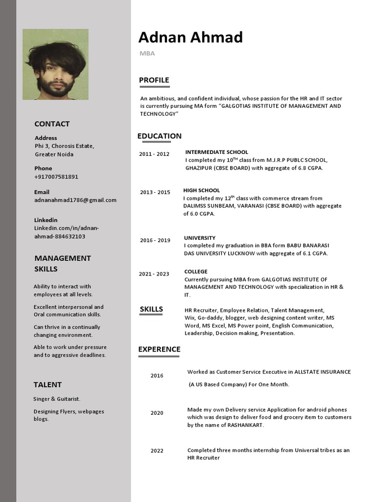 Adnan CV | PDF | Business | Communication