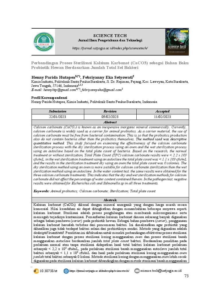 Jurnal Review 1 Aulia | PDF | Sterilization (Microbiology) | Microbiology