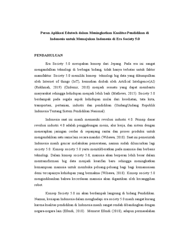 Essay Pendidikan | PDF