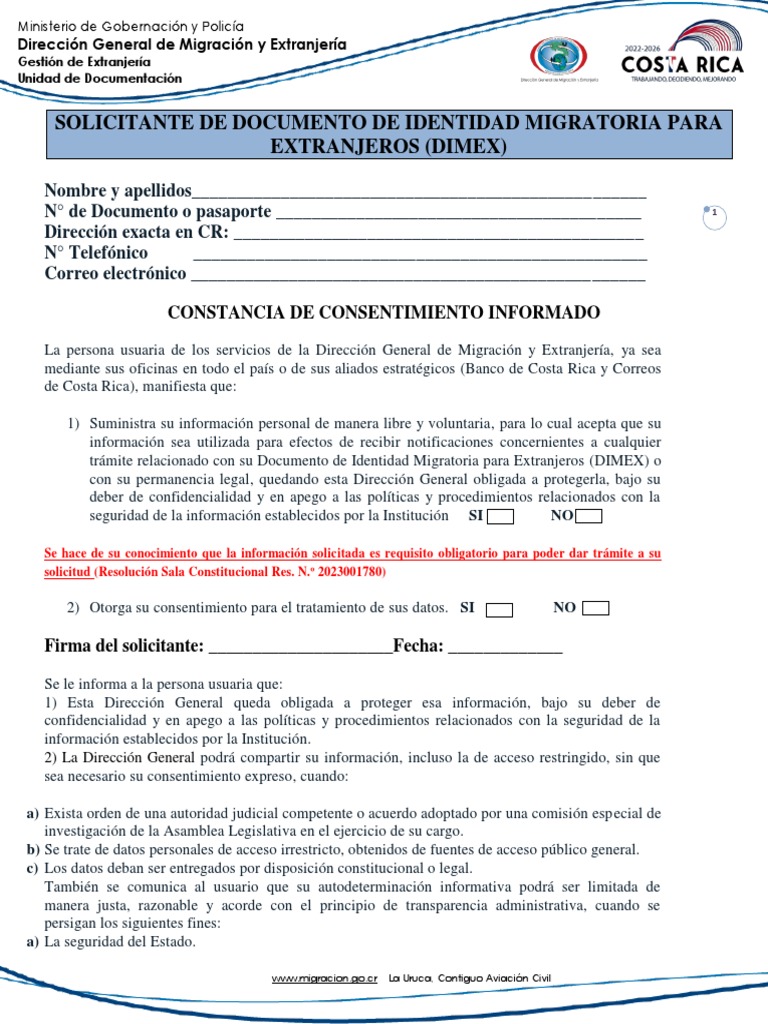 CONSTANCIA CONSENTIMIENTO INFORMADO DIMEX 2022 versión N°3 al 3-02-2023 ...