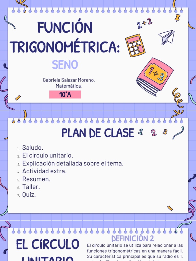 Funcion Trigonometrica-Seno | PDF | Funciones trigonométricas | Seno